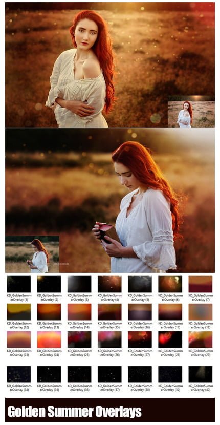 Golden Summer Photo Overlays | visualstorms