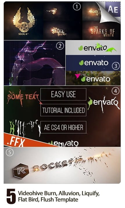 Burn Alluvion Liquify Flat Bird Flush Template | visualstorms