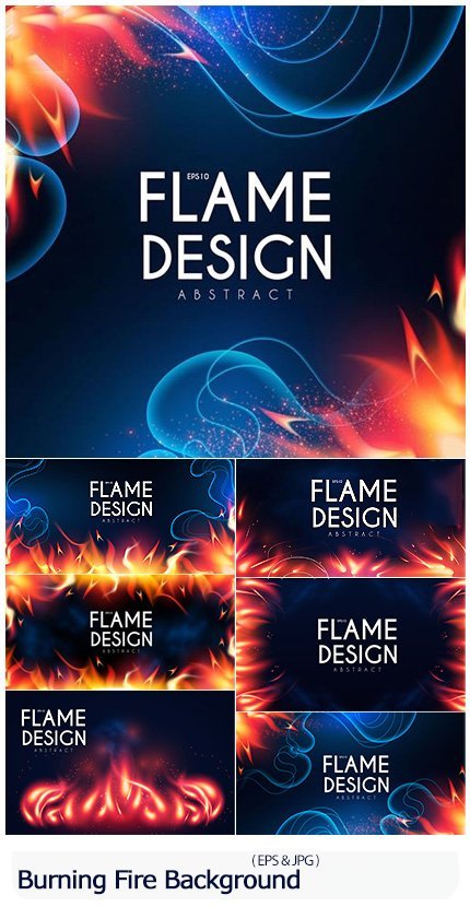 Burning Fire Abstract Vector Background Light Effect | visualstorms