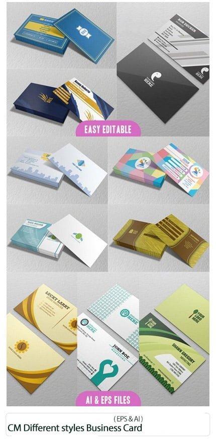 CM 12 Different styles Business Card | visualstorms