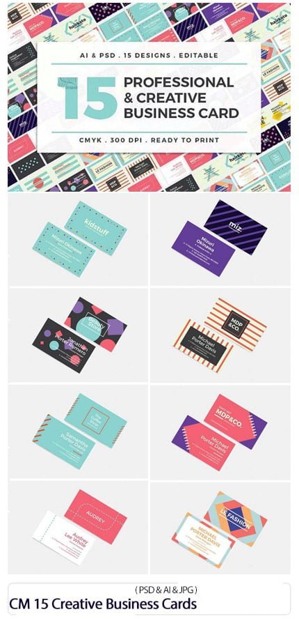 CM 15 Creative Business Cards Bundle | visualstorms