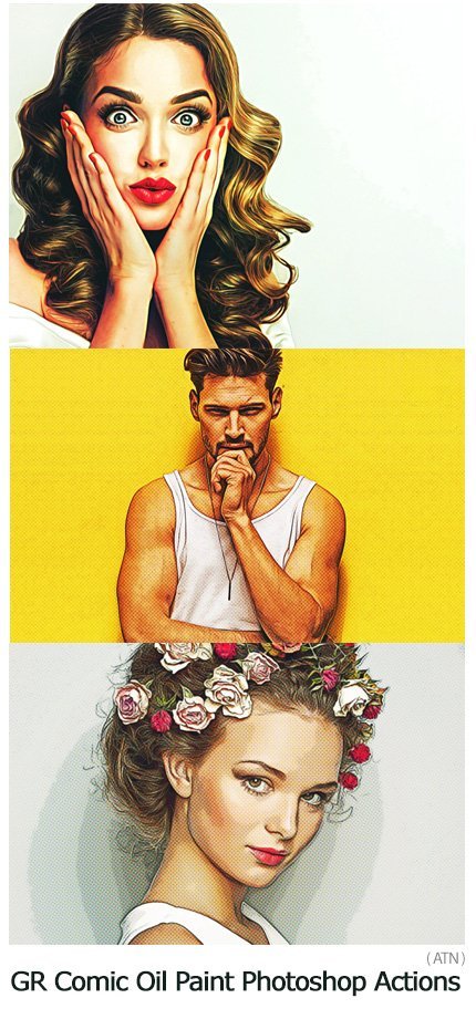 Comic Oil Paint Photoshop Actions | visualstorms