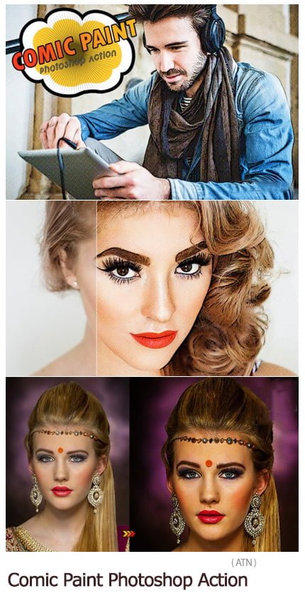 Comic Paint Photoshop Action | visualstorms