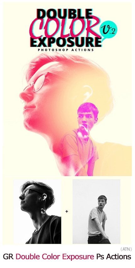 Double Color Exposure Photoshop Actions V2 | visualstorms