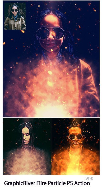 Fire Particle Photoshop Action | visualstorms