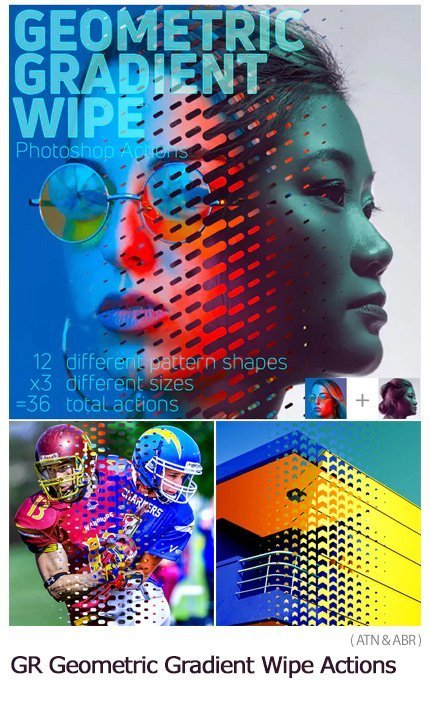 Geometric Gradient Wipe Actions | visualstorms