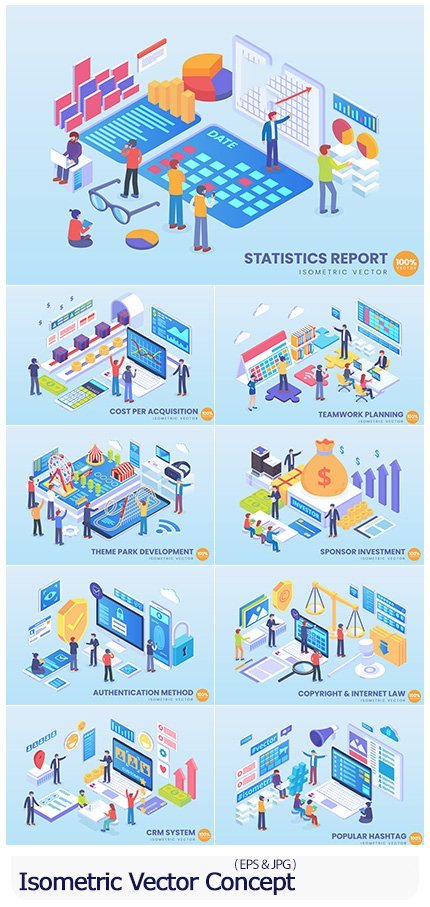 Isometric Vector Concept Pack | visualstorms