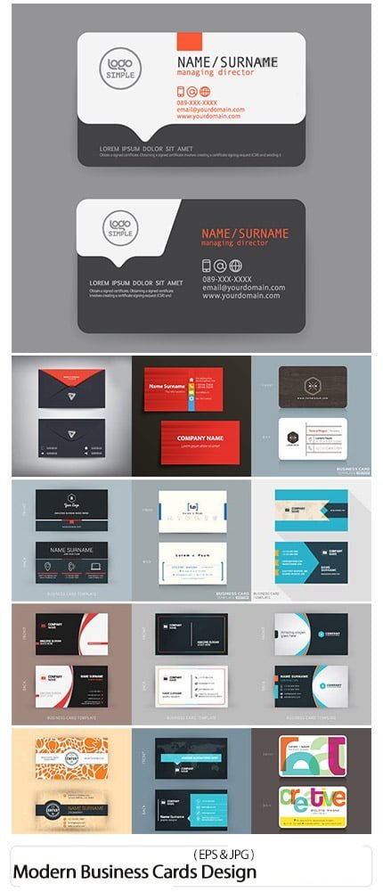 Modern Business Cards Design Template Stock Vectors | visualstorms