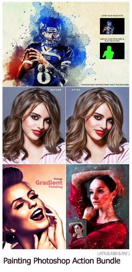painting photoshop action bundle | visualstorms