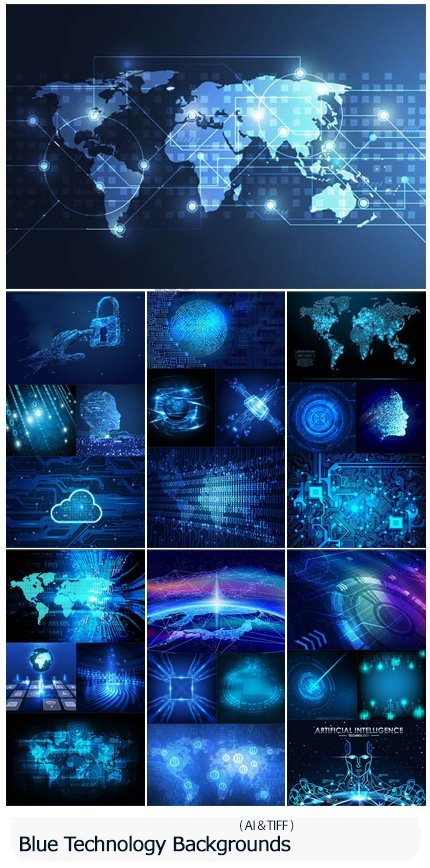 Vectors Blue Technology Backgrounds | visualstorms