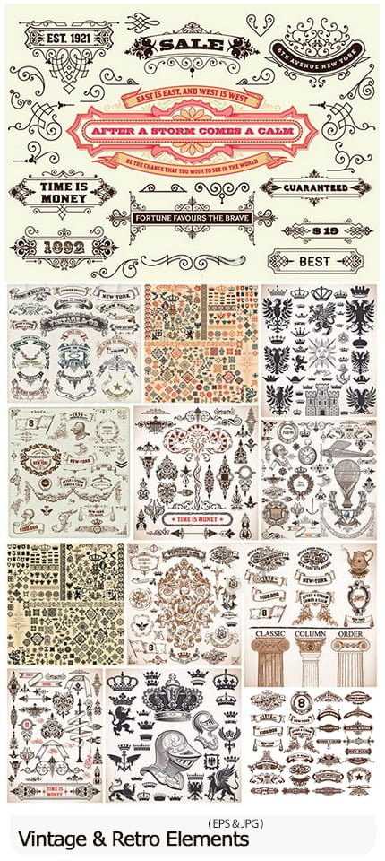 Shutterstock Vintage And Retro Design Elements | visualstorms