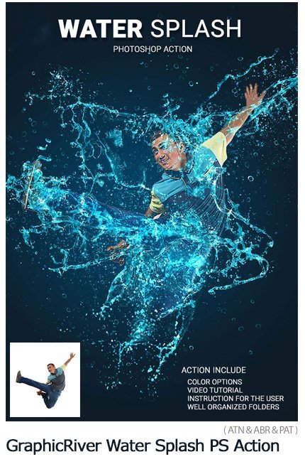 Water Splash Photoshop Action | visualstorms