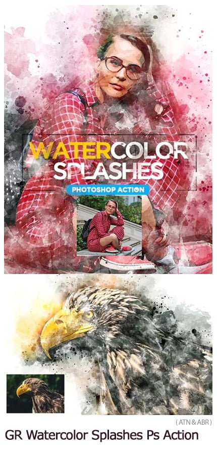Watercolor Splashes Photoshop Action | visualstorms