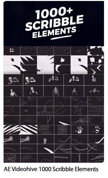 1000 Scribble Elements | visualstorms