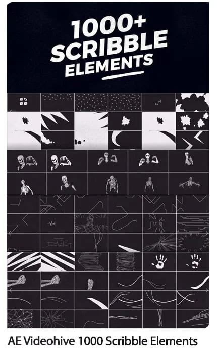 1000 Scribble Elements | visualstorms