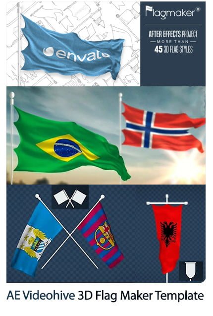 3D Flag Maker After Effects Templates | visualstorms