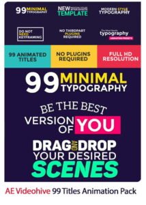 99 Titles Animation Pack After Effect Template | visualstorms