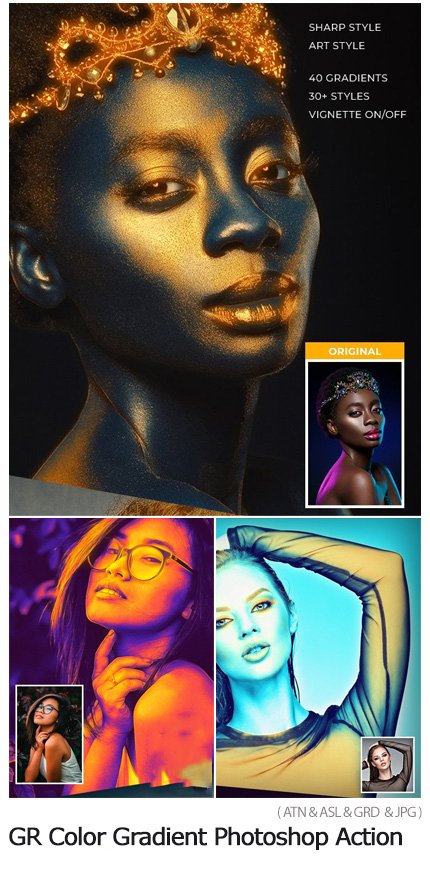 Color Gradient Photoshop Action | visualstorms