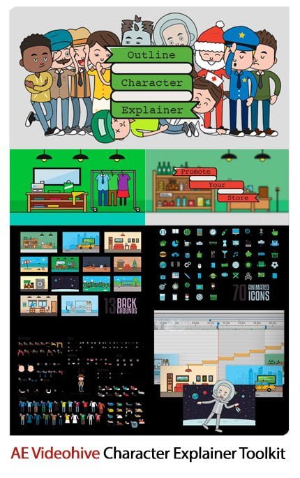 Outline Character Explainer Toolkit | visualstorms visualstorms