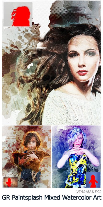 paintsplash mixed watercolor art | visualstorms visualstorms