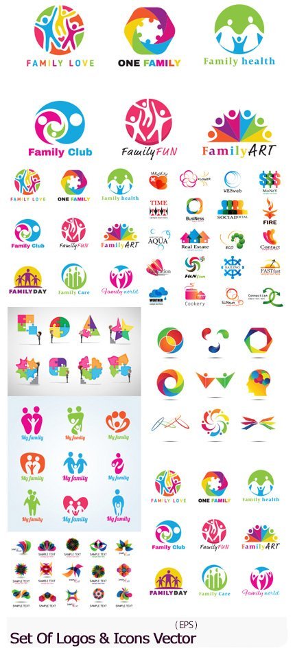 Set Of Logos And Icons Vector | visualstorms