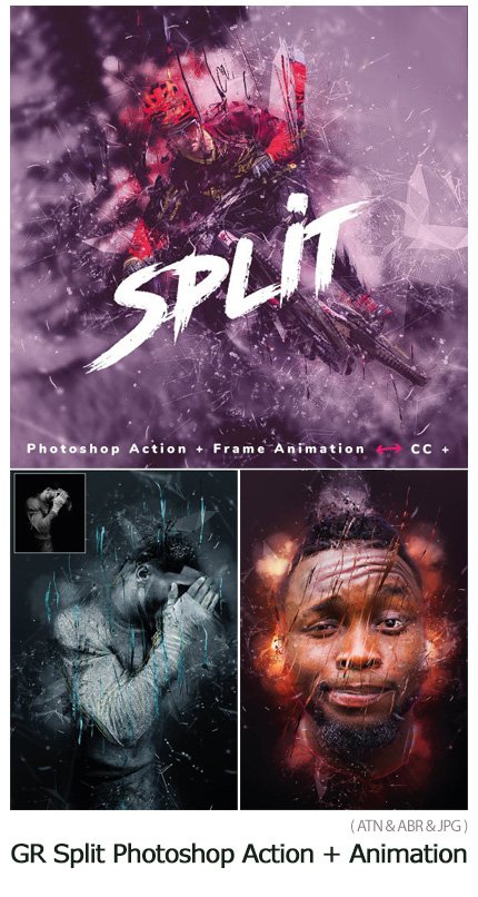 Split Photoshop Action Animation | visualstorms visualstorms