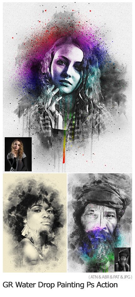 Water Drop Painting Photoshop Action | visualstorms