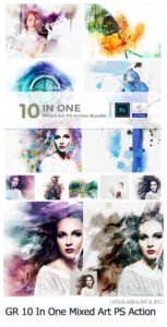10 In One Mixed Art PS Action Bundle | visualstorms