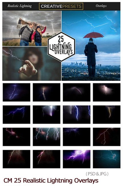 CM 25 Realistic Lightning Overlays | visualstorms visualstorms