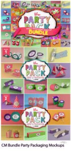 CreativeMarket Bundle Party Packaging Mockups | visualstorms