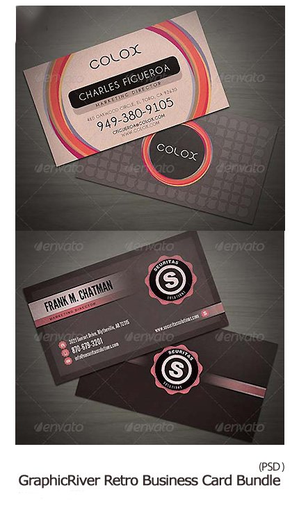 Retro Business Card Bundle | visualstorms visualstorms