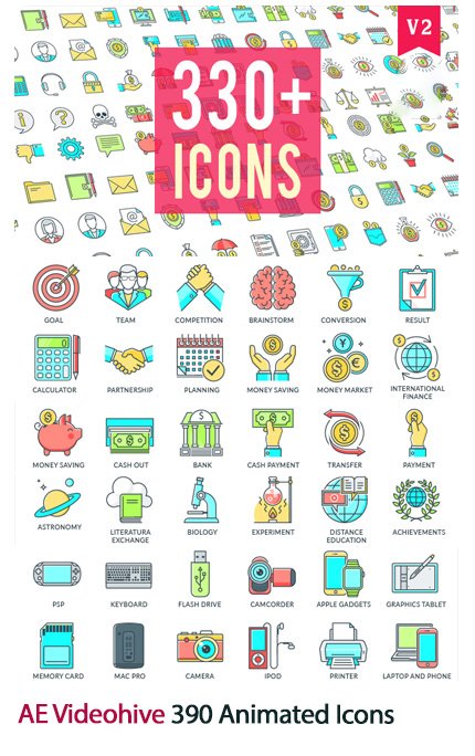 Icons Pack 390 Animated Icons | visualstorms