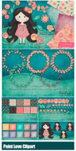 paint love clipart textures and patterns | visualstorms