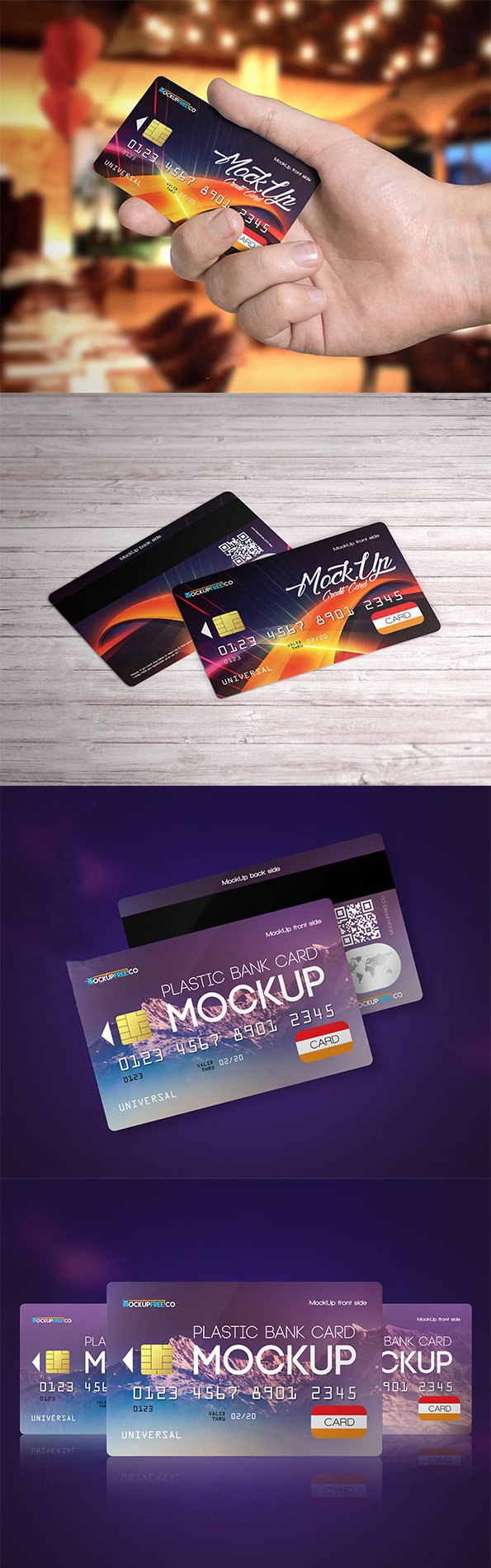 Credit Card 4 PSD Mockups Collection | visualstorms