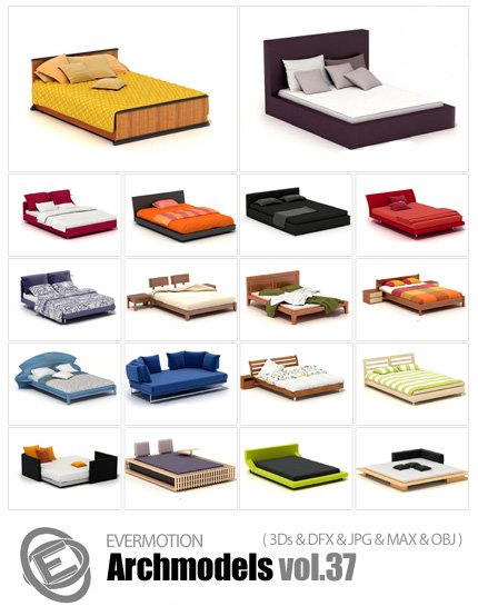 Archmodels Vol 37. 100 Professional Highly Detailed Objects Of Beds