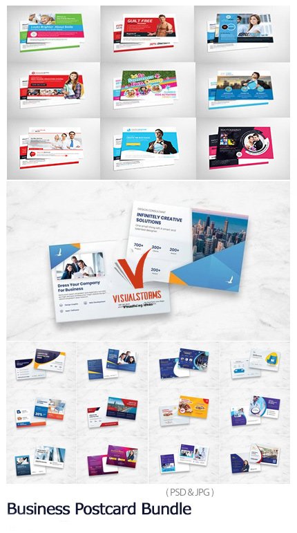 Business Postcard Bundle | visualstorms Business Postcard Bundle