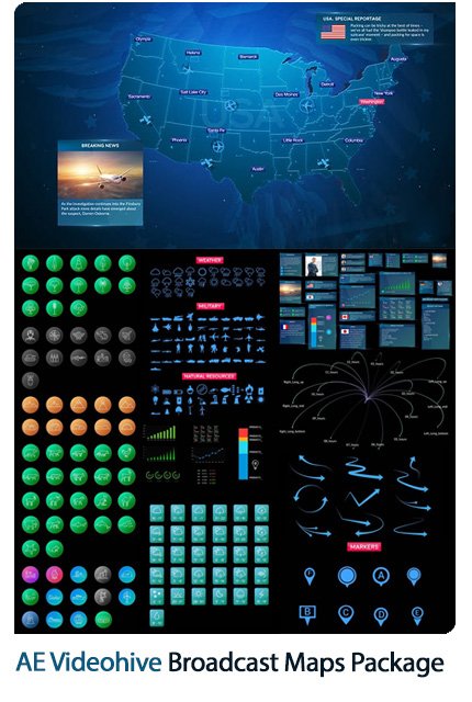 Broadcast Maps Package | visualstorms Broadcast Maps Package