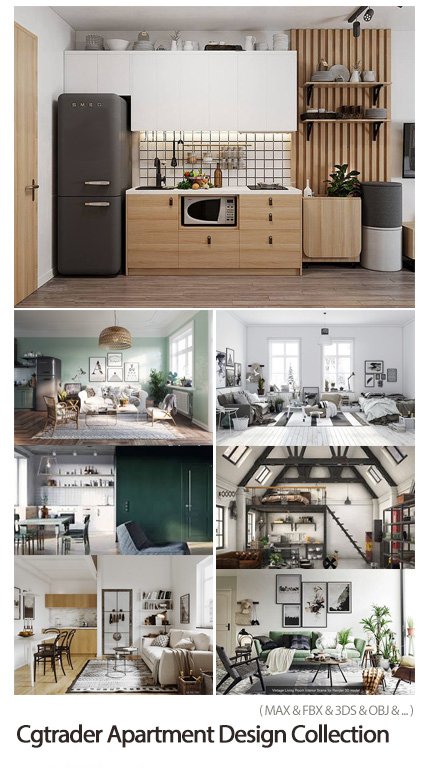 Cgtrader Apartment Scandinavian Design Collection | visualstorms