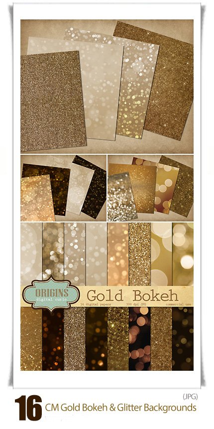 CM Gold Bokeh And Glitter Backgrounds | visualstorms