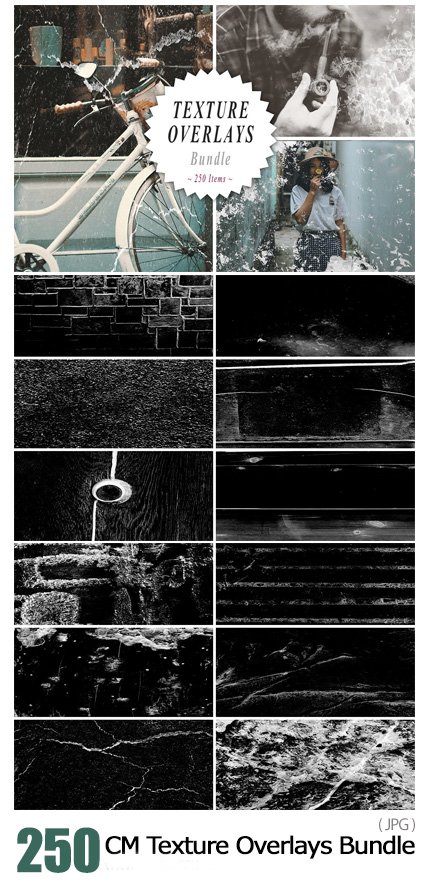 CM 250 Texture Overlays Bundle | visualstorms visualstorms