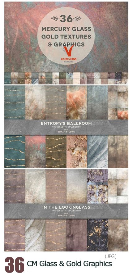 CM 36 Mercury Glass And Gold Graphics | visualstorms