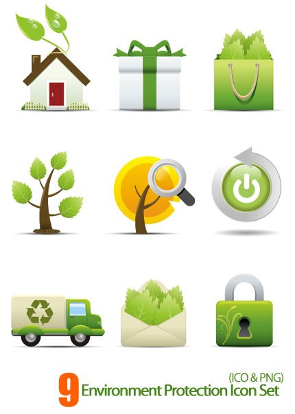 Environment Protection Icon Set | visualstorms visualstorms