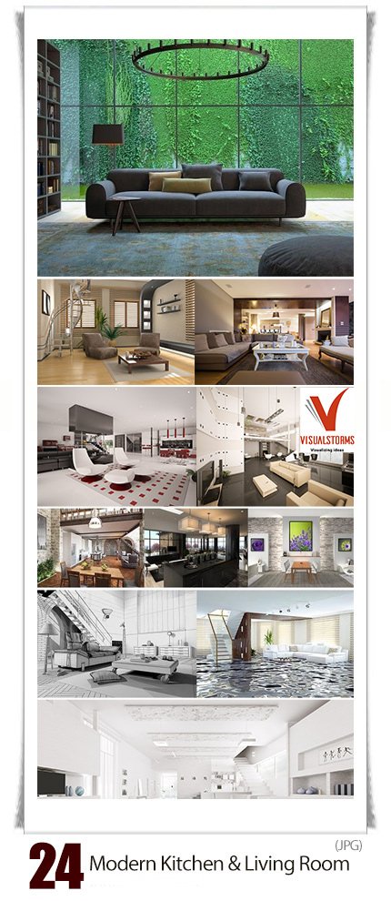 Modern Loft With A Kitchen And Living Room | visualstorms