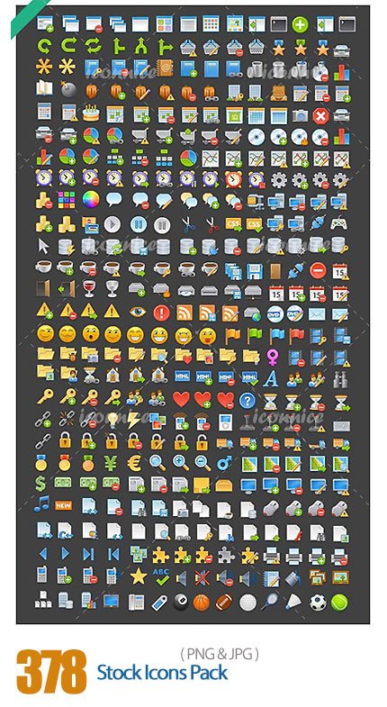 378 Stock Icons Pack | visualstorms 378 Stock Icons Pack