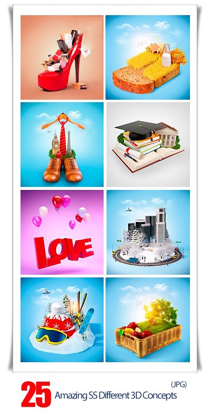 Amazing ShutterStock Different 3D Concepts | visualstorms