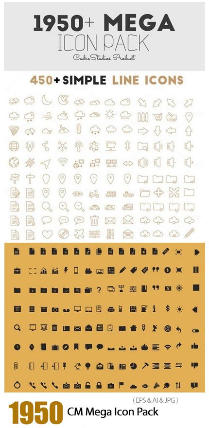 CM 1950 Mega Icon Pack | visualstorms CM 1950 Mega Icon Pack