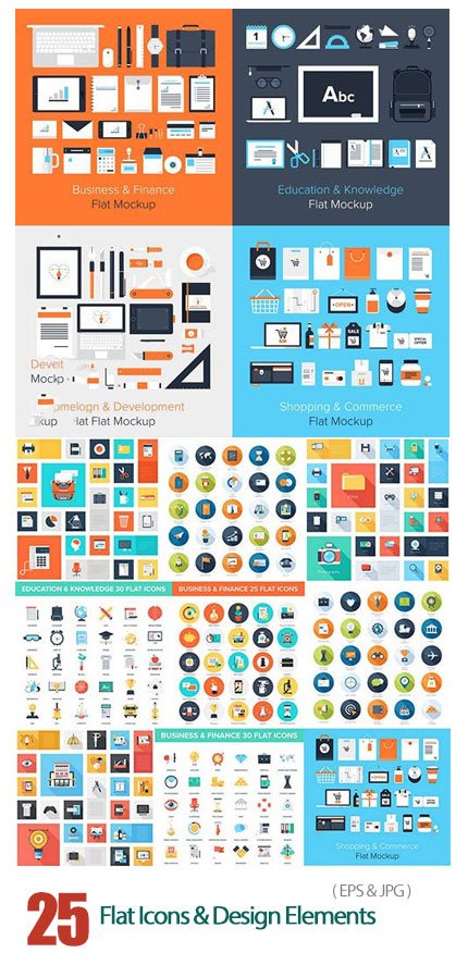 Flat Icons And Design Elements | visualstorms visualstorms