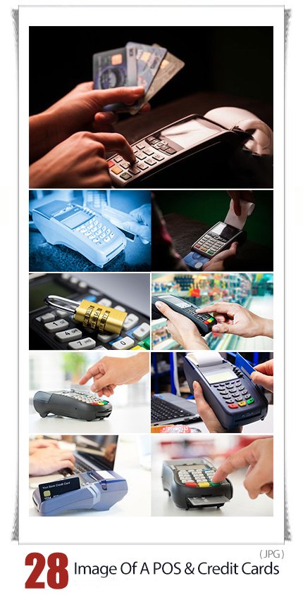 Stock Image Color Image Of A POS And Credit Cards | visualstorms