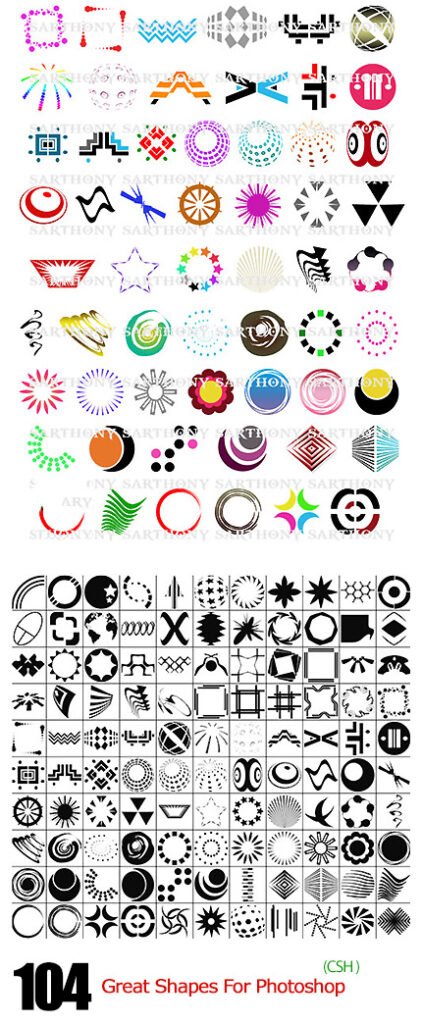 104 Logo Shapes For Photoshop | visualstorms | visualstorms