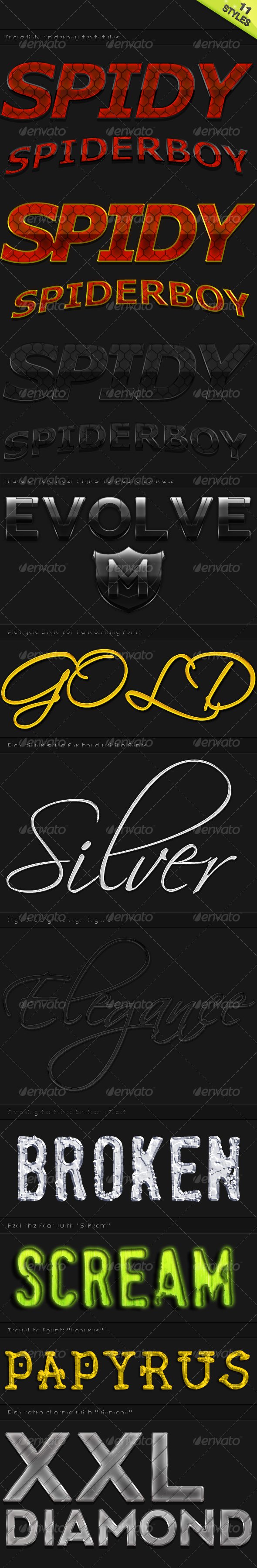 Text Styles Bundle | visualstorms Text Styles Bundle